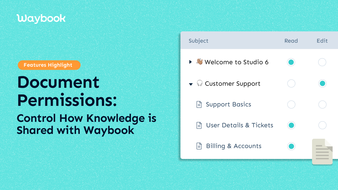 Get More Control Over Your Knowledge Sharing with Document Permissions | Waybook Blog